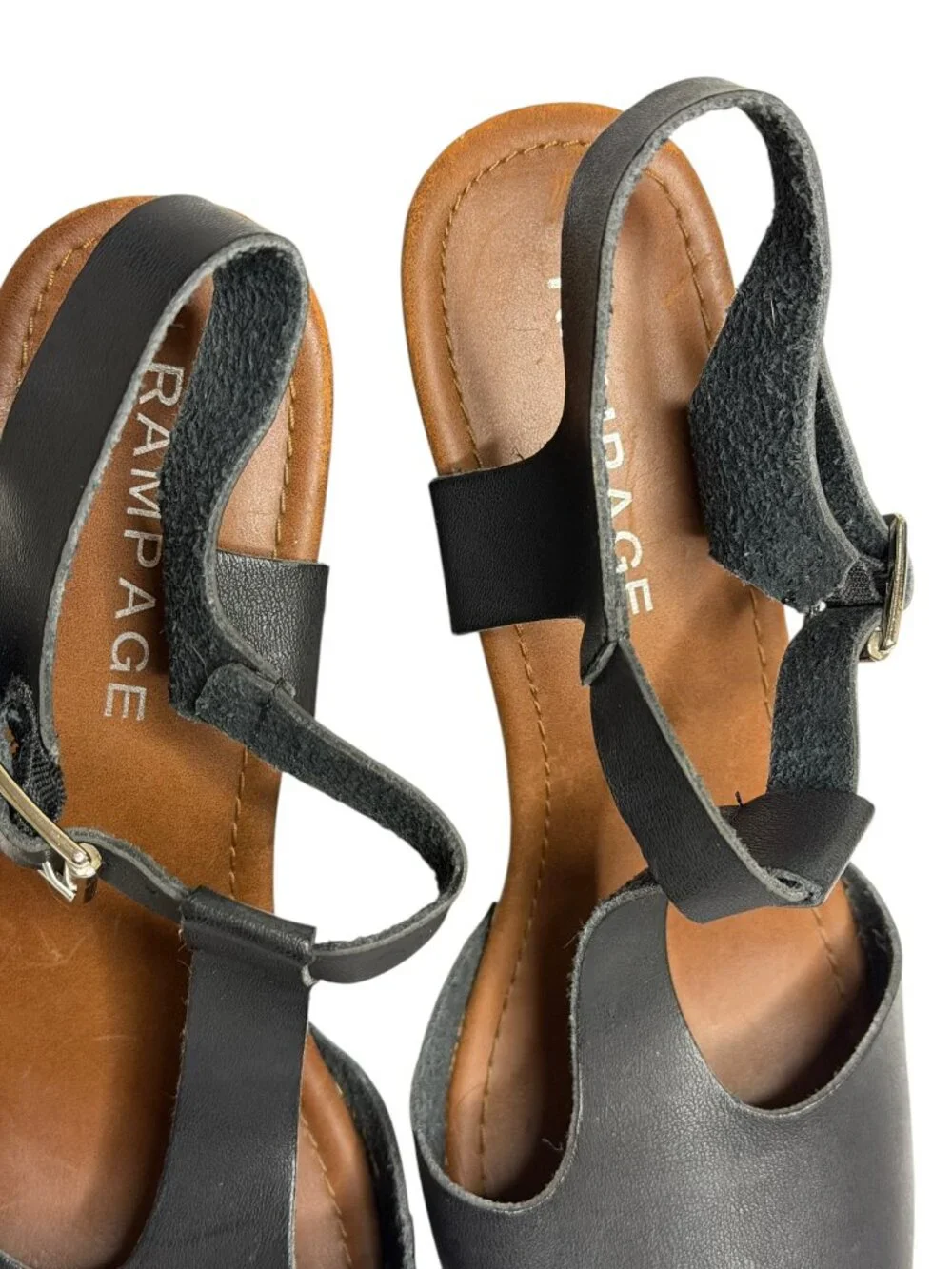 Rampage | Shoes | Rampage Quendele T Strap Sandals Shoes Faux Leather ...